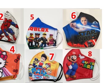 Character Face Mask | Etsy