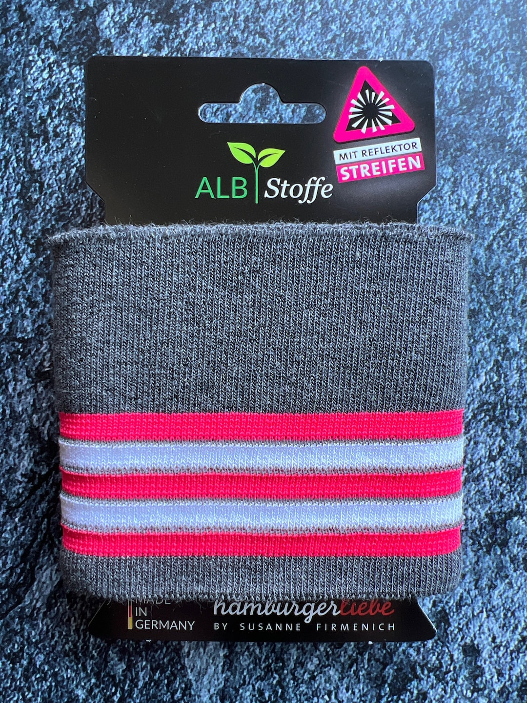 Cuff Me Reflector Safety 11 Dark Gray Neon Pink Reflective Striped ...