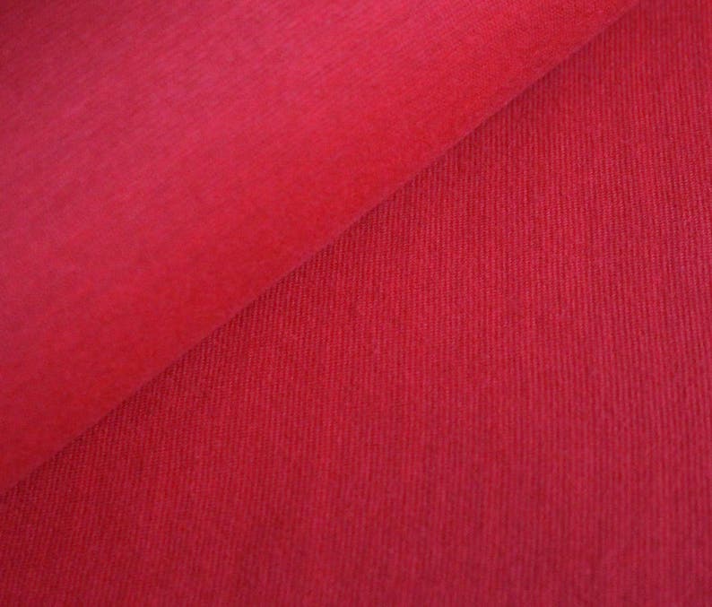 Organic cotton fabric smooth ribbing made in Germany red | Etsy