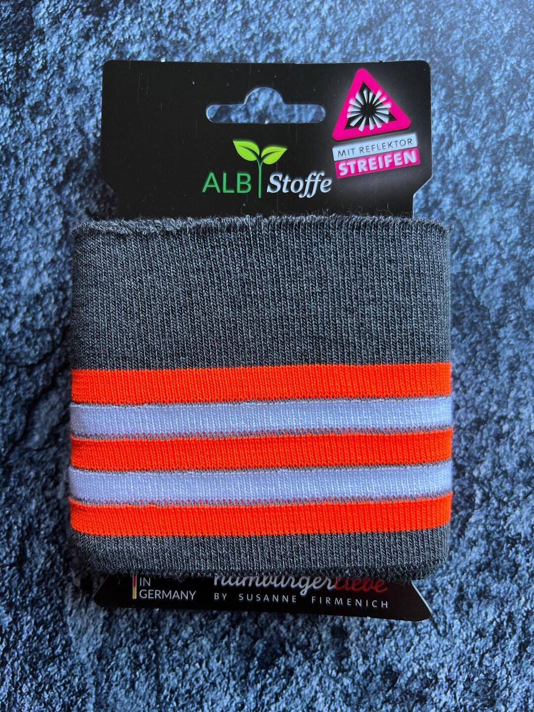Cuff Me Reflector Safety 12 Dark Gray Neon Orange Reflective Stripes ...
