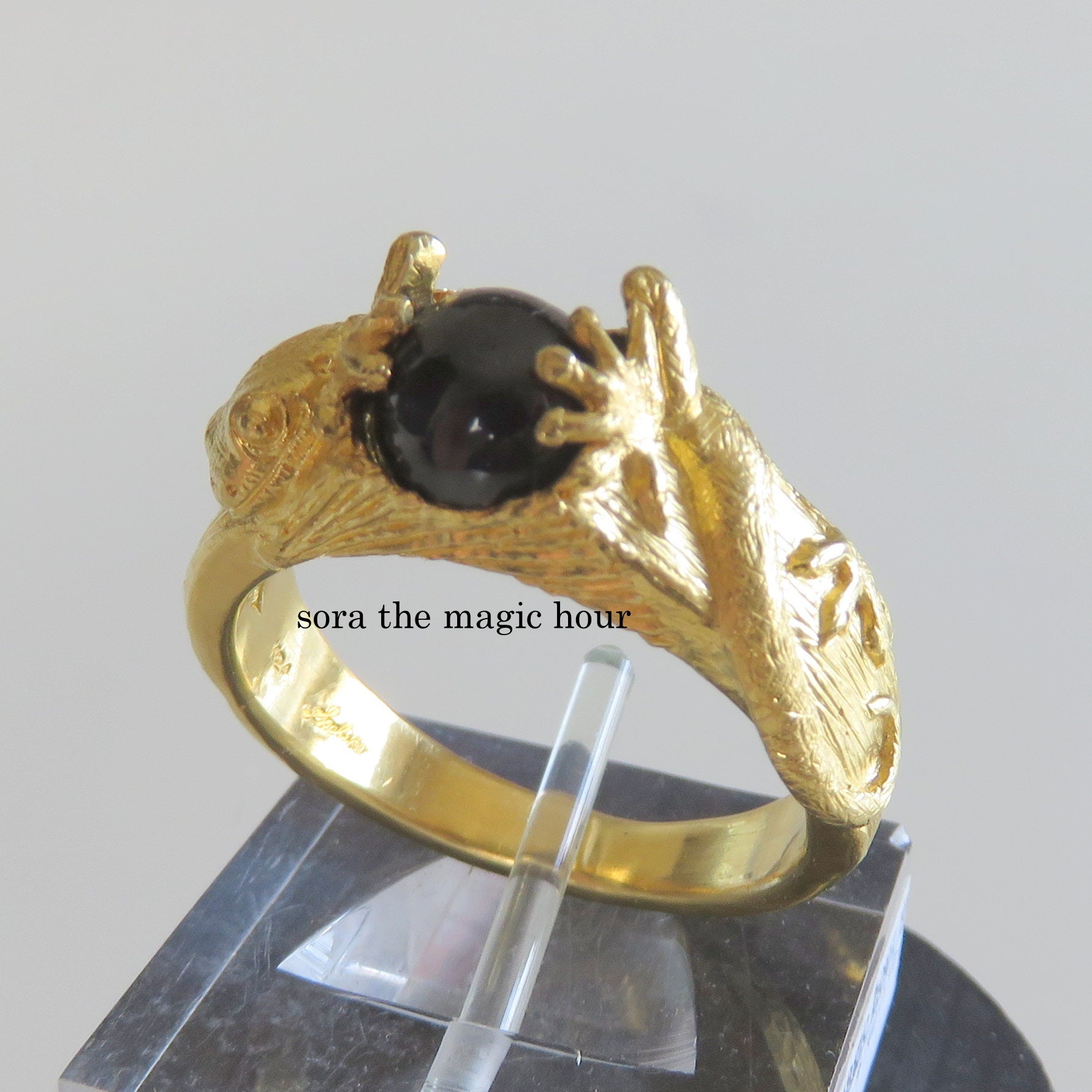 24k Pure Gold Japanese Gecko Ring, Solid 24k Gold Gecko Ring, Build-to ...