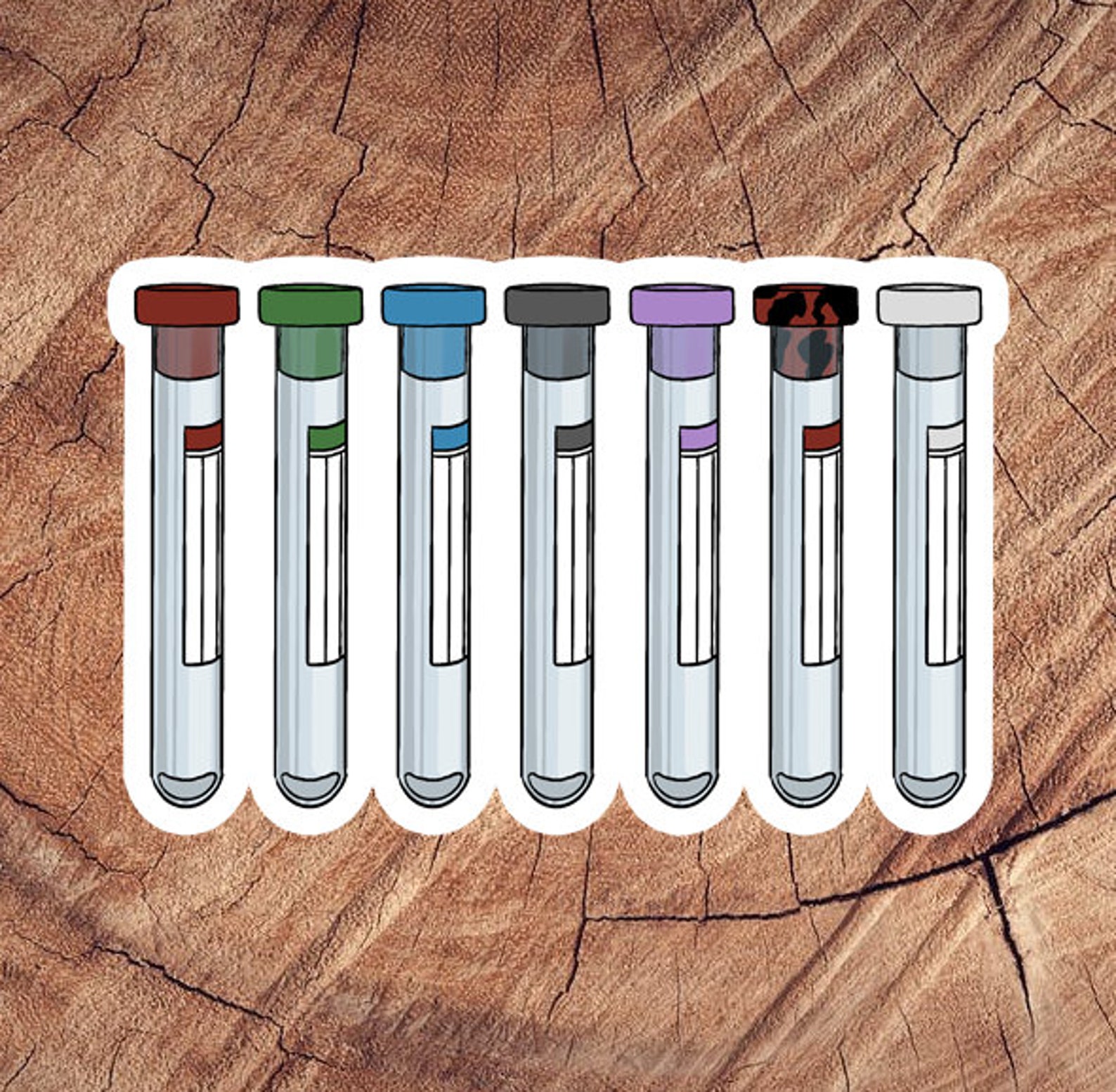 Collection Tubes Waterproof Stickers Laminated Stickers Vet | Etsy