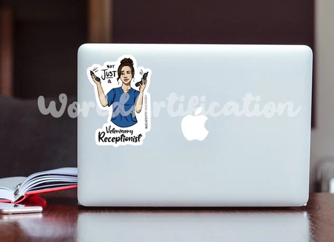 Not Just a Veterinary Receptionist Sticker, Waterproof Stickers ...