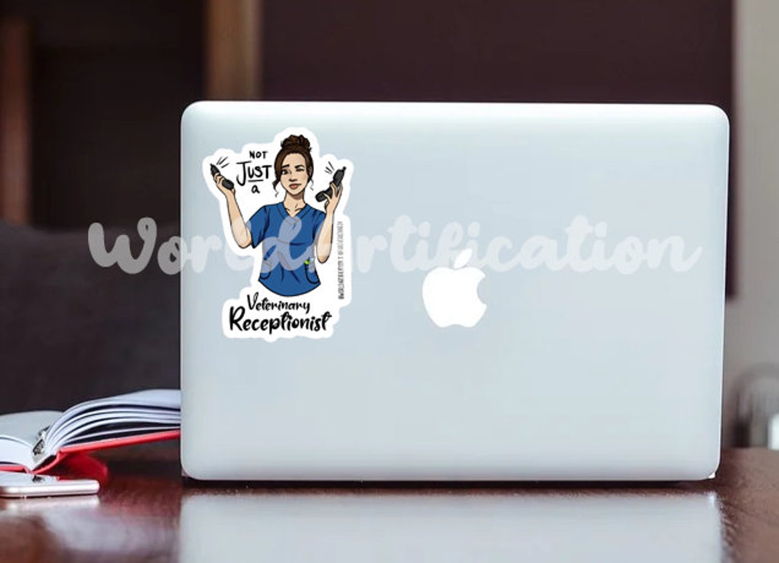Not Just a Veterinary Receptionist Sticker, Waterproof Stickers ...
