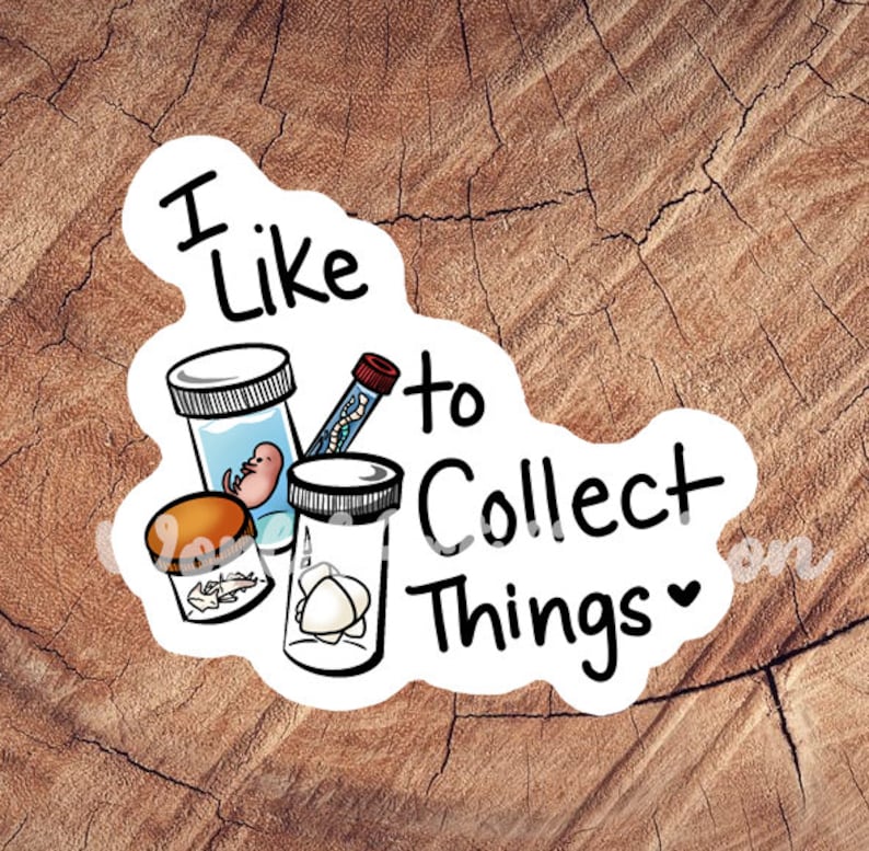 I Like to Collect Things Sticker Waterproof Sticker - Etsy