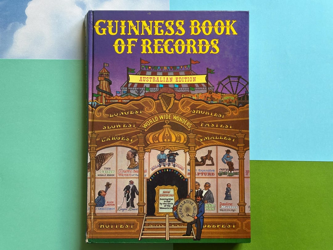 1973 Australian Edition Guinness Books of Records, Vintage Book, Gift ...