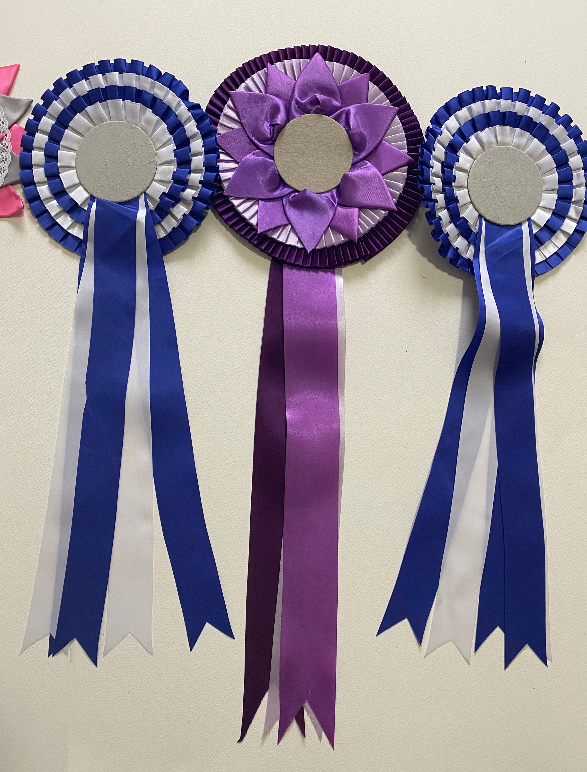 Purple Rosette Ribbons