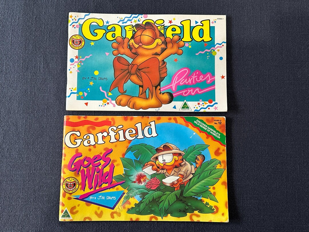 2 Garfield Comic Strip Books by Jim Davis, 1988, Garfield Goes Wild ...