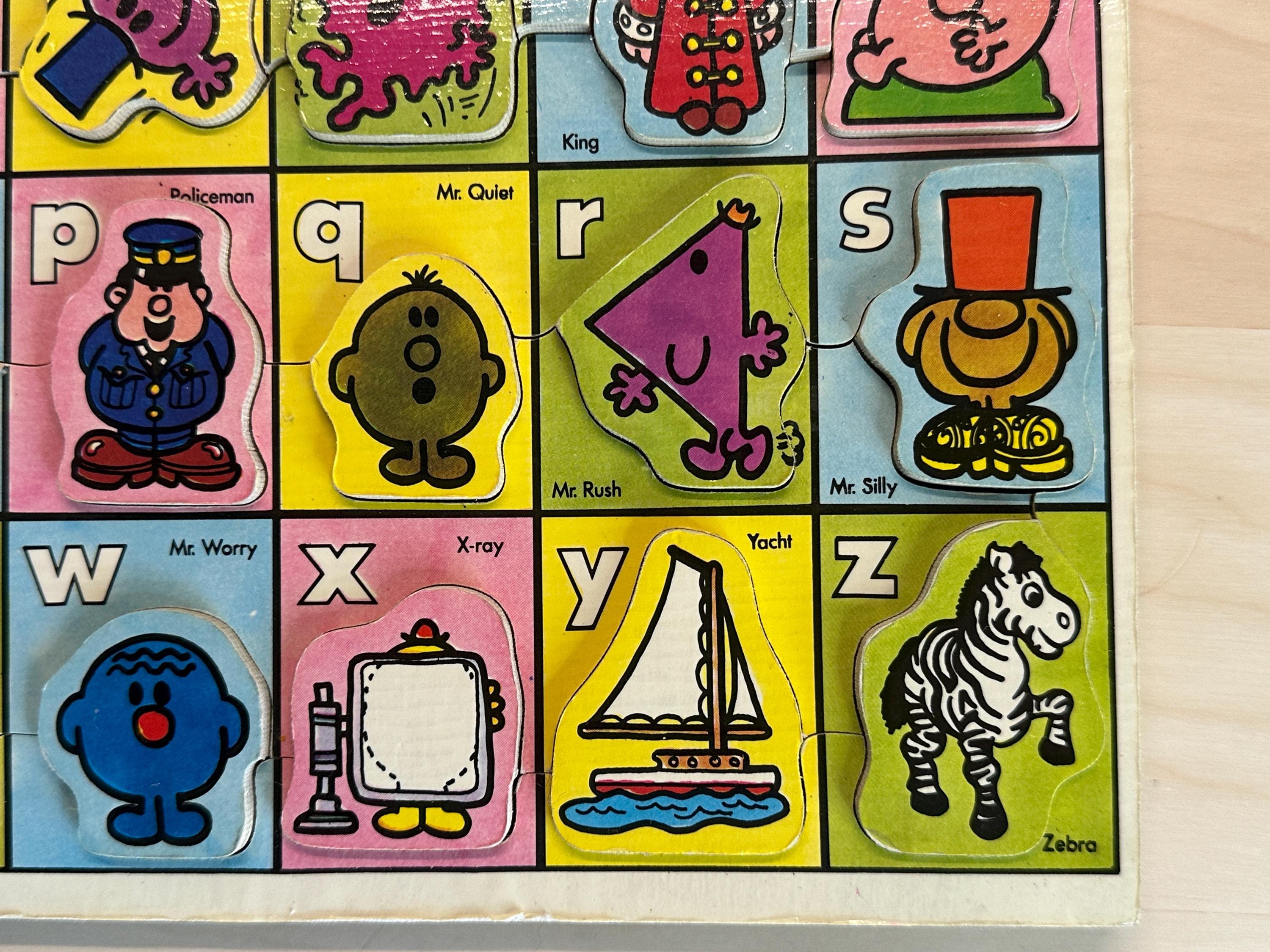 Vintage Mr. Men Wooden Alphabet Puzzle - 1980s Playtray - Etsy