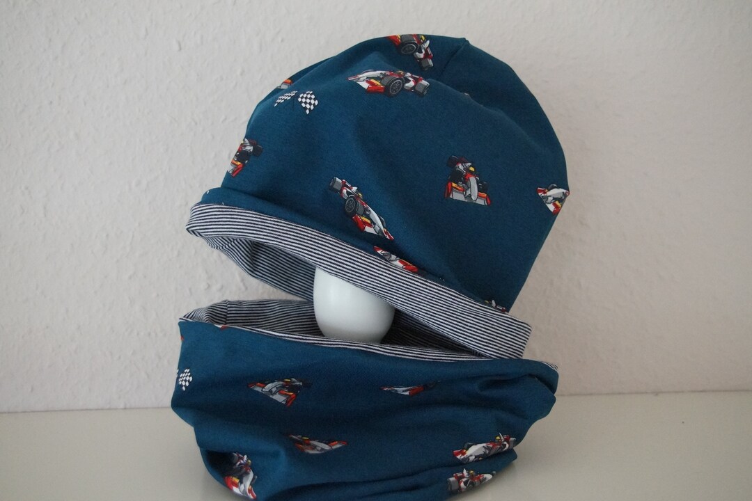 Beanie Hat & Loop in a Racing Car Set - Etsy