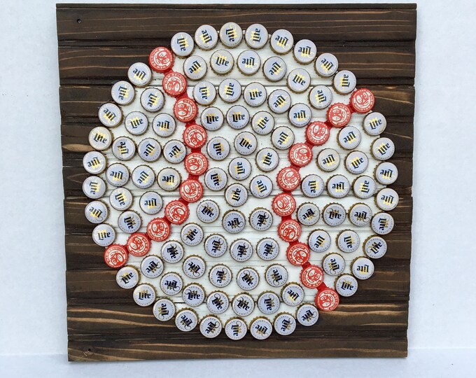 Baseball Bottle Cap Wall Art - Etsy