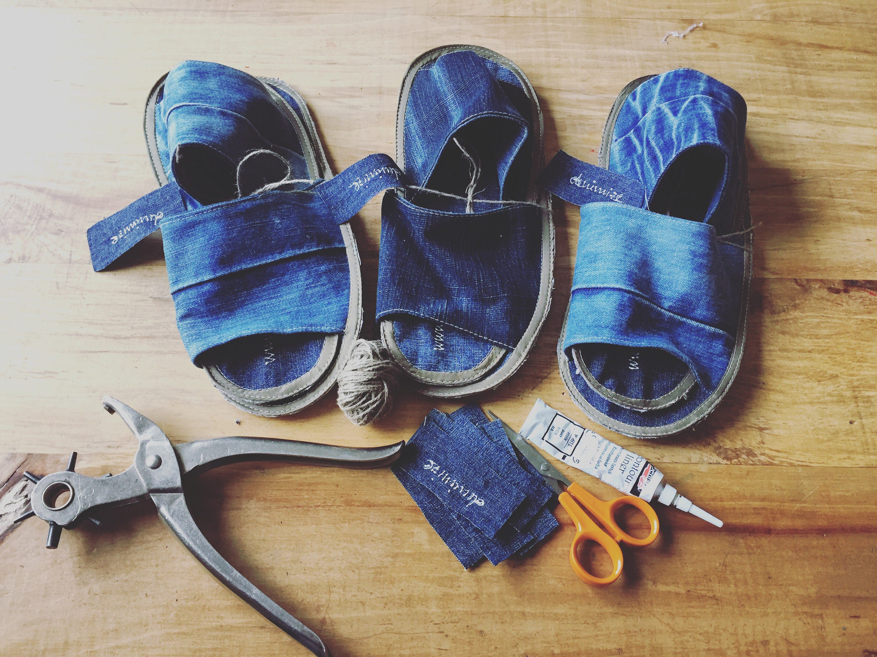 Jeans Slippersdenim Slippers Recycled Jeans Slippersman - Etsy