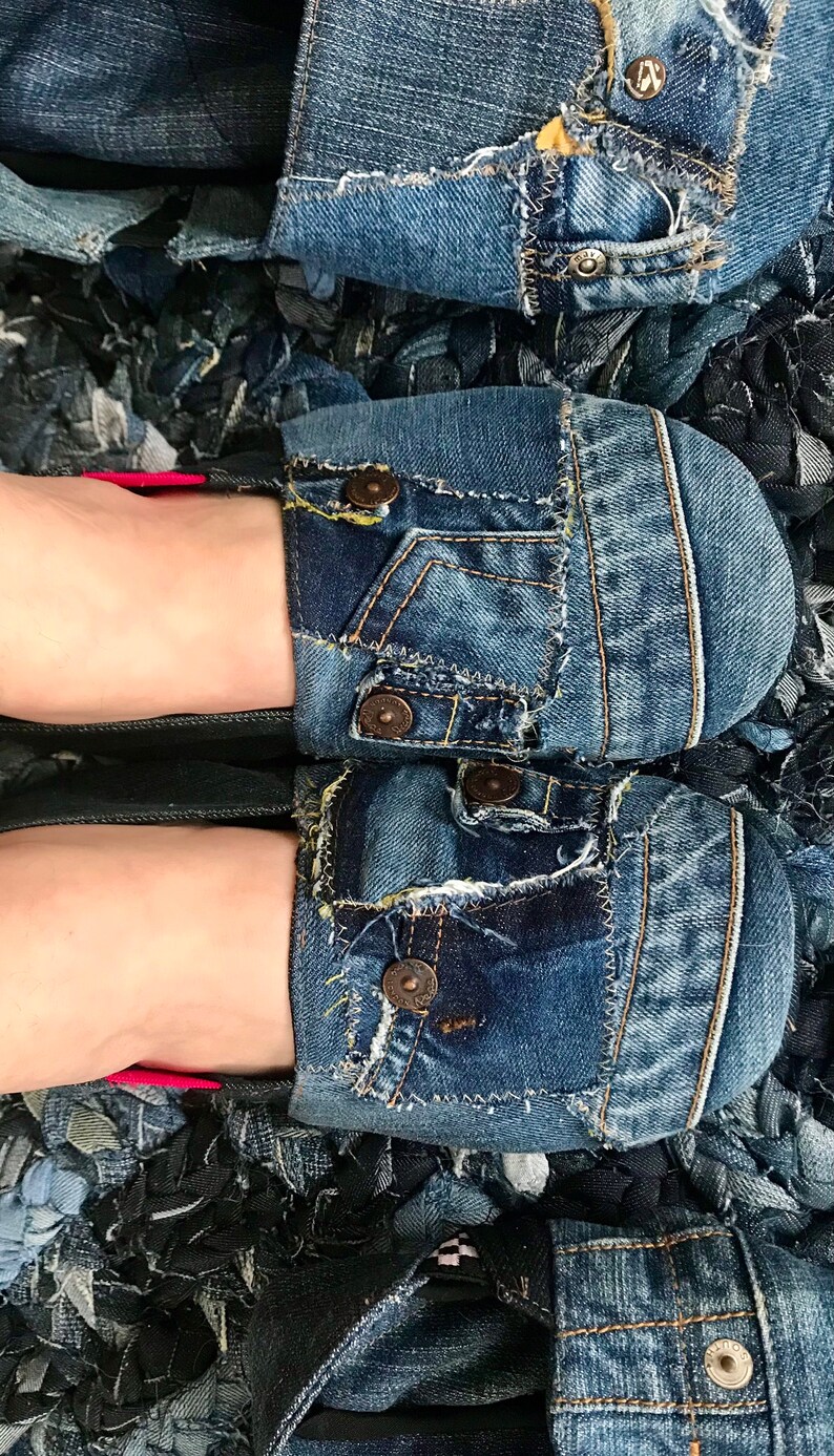 Denim Slippers, Household Jeans Slippers, Man/women/kids Denim Slippers ...