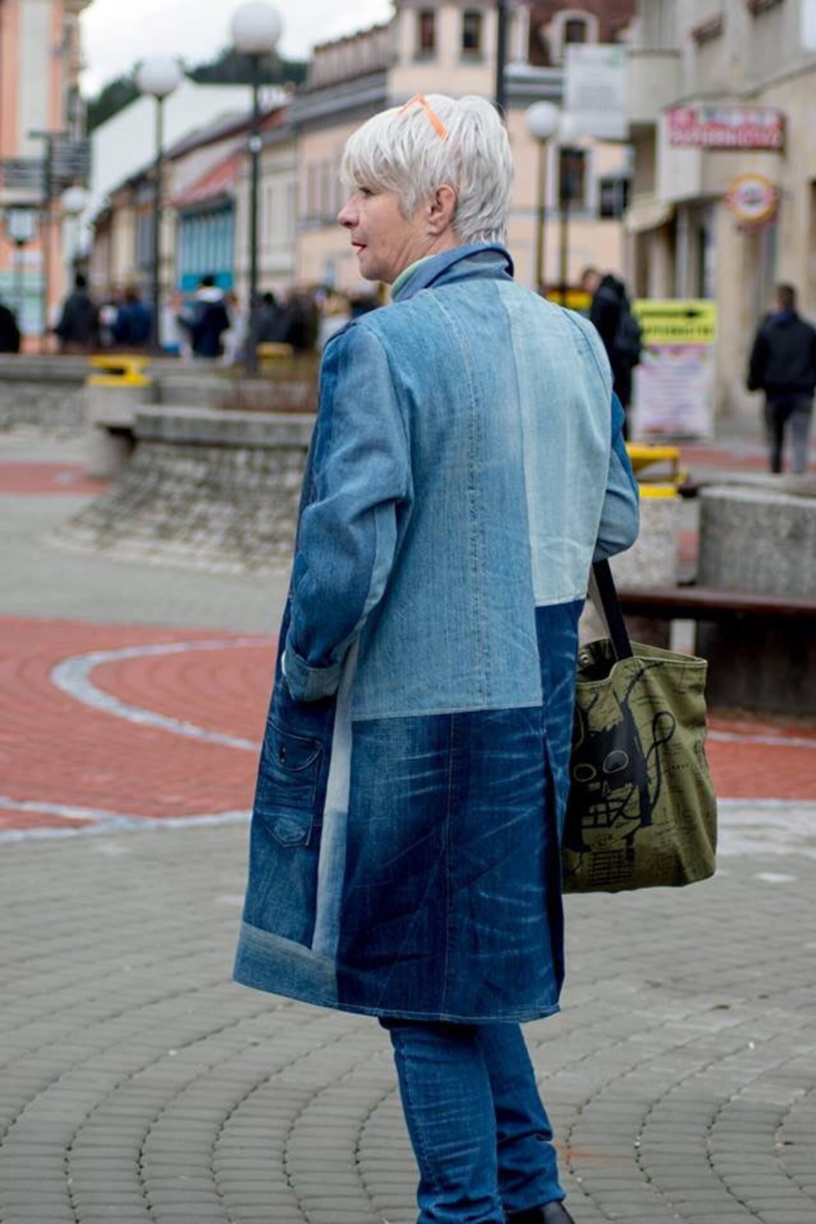 Denim Coat/mac Recycled Jeans Coat/jacket , Eco Fashion, Upcycled Jeans ...