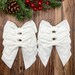 White Velvet Christmas Tree Bows, Velvet Bows for Christmas Tree ...