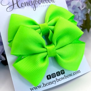 Neon Color Bows - Etsy