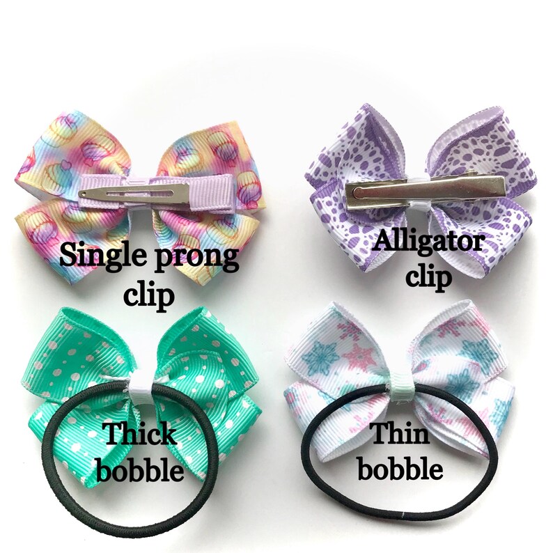 Jade Bows, Set of Clips, Teal Hair Bows, Ribbon Bow Clips, Small Jade ...