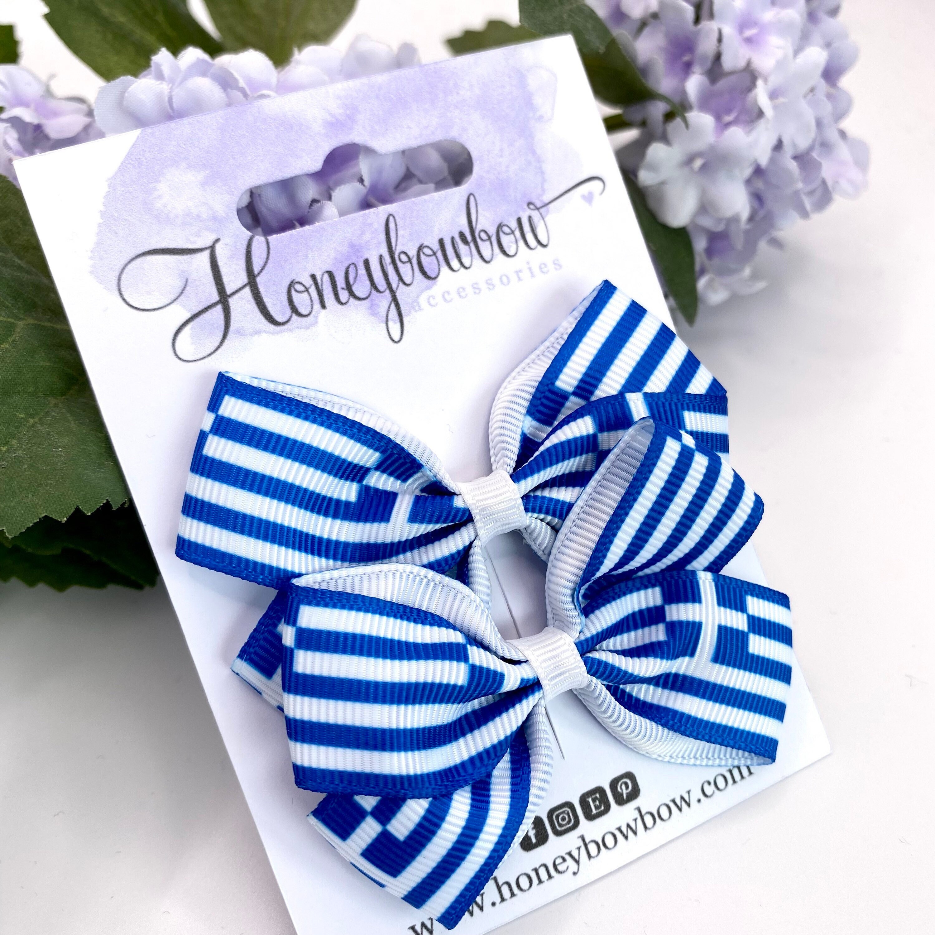 Greece Flag Hair Bow, Greek Flag Hair Clip, Greece Accessory, Flag Hair ...