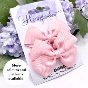 Purple Hair Bows, Purple Hair Accessories, Dark Purple Hair Bow, Small ...