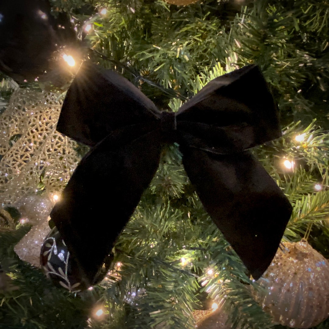 Black Velvet Christmas Tree Bows Velvet Bows For Christmas Tree