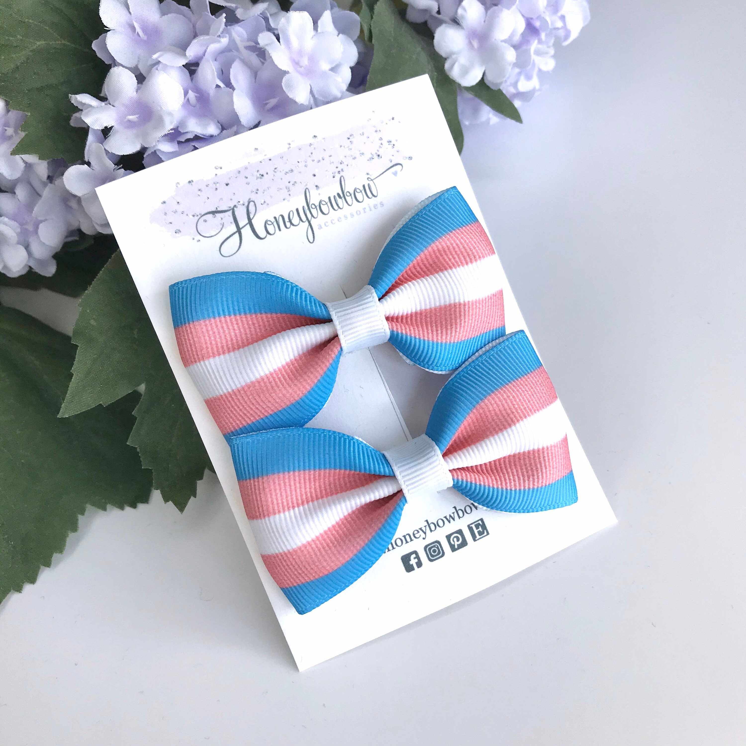 TRANSGENDER flag hair bows trans hair bow transgender | Etsy