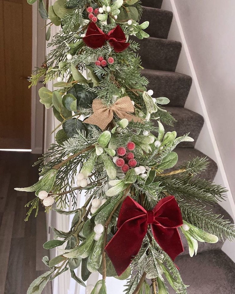 Deep Red Velvet Christmas Tree Bows Velvet Bows For Christmas Etsy
