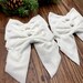 White Velvet Christmas Tree Bows, Velvet Bows for Christmas Tree ...