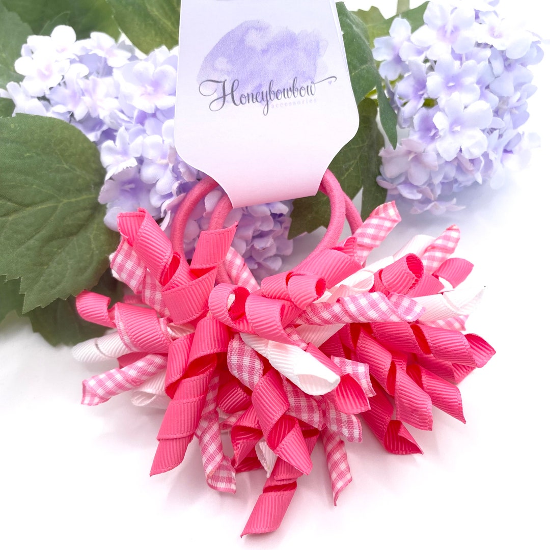 Hot Pink Gingham Korker Bows, Hot Pink Bobbles, Bright Pink Corkers ...