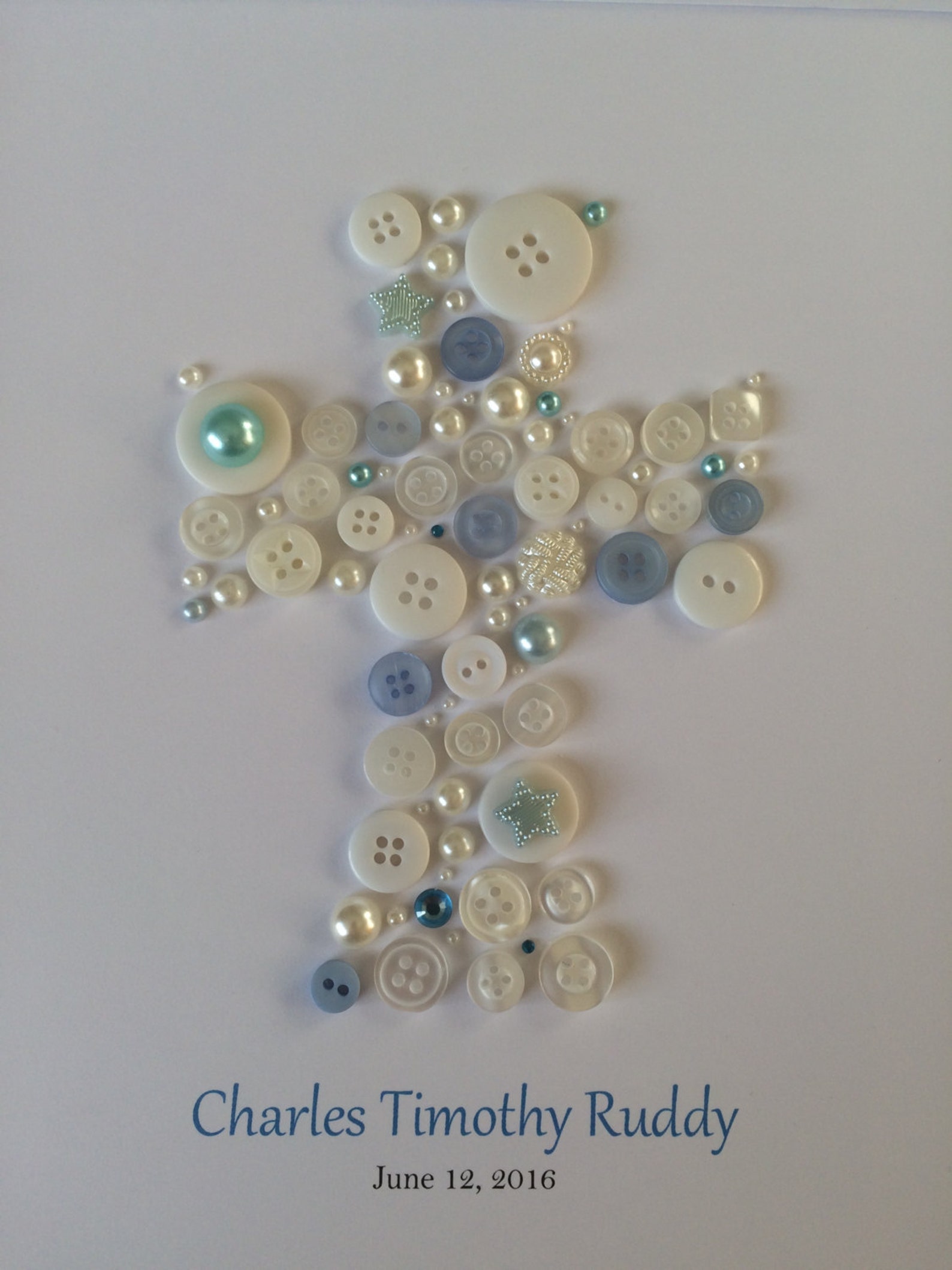 Baptism Gift for Boy Christening Gift Button Art Baptism - Etsy
