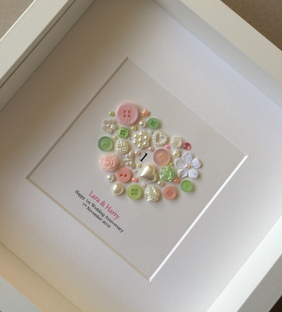 1st Wedding Anniversary Paper Anniversary Traditional Gift - Etsy