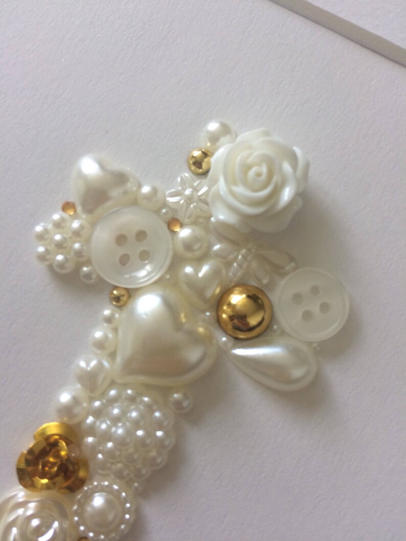 Christening Gift, Gold Button Art, Baptism Gift, Confirmation Gift ...