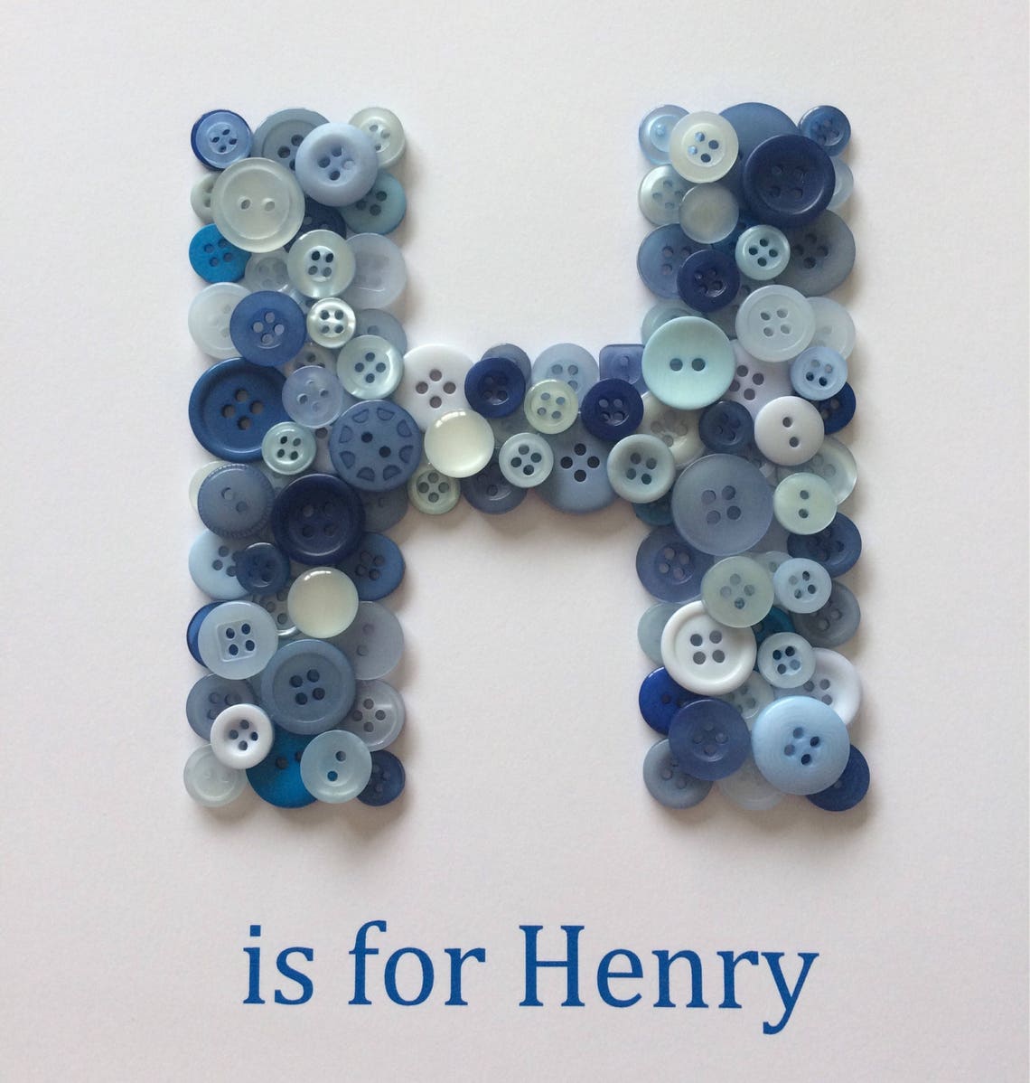 Initial Button Art Button Letter Page Boy Gift New Baby Boy - Etsy UK