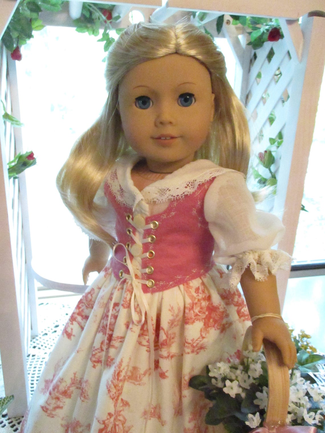 Reserved Laureen Pink French Regency Or Colonial Doll Etsy
