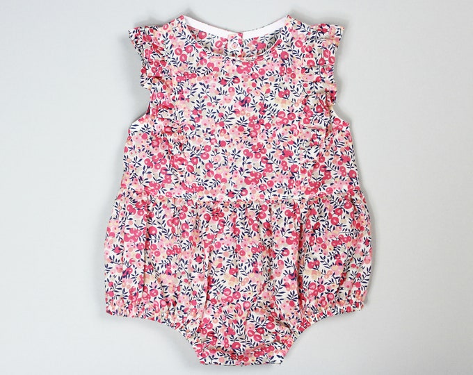 Baby Girl's Ruffled Romper, Rosebud Baby Romper Pdf Sewing Pattern ...
