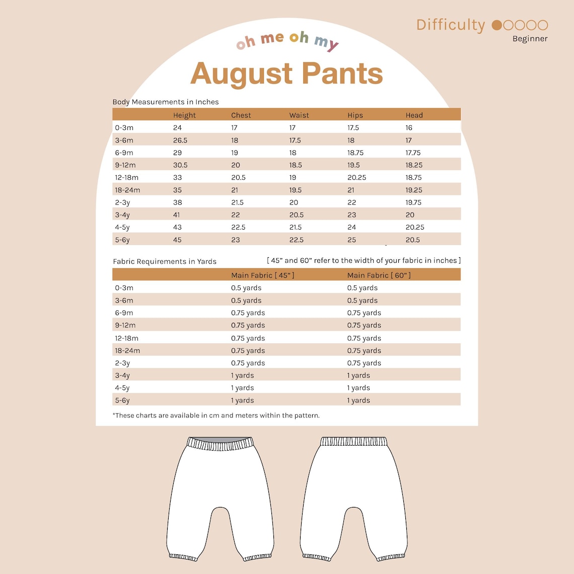August Pants PDF Sewing Pattern - Etsy