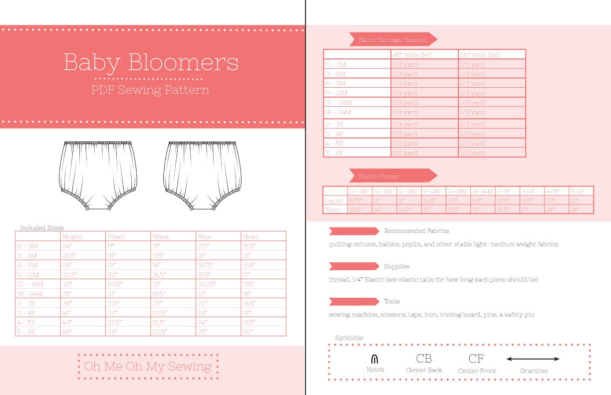 Easy Baby Bloomers PDF Sewing Pattern - Etsy
