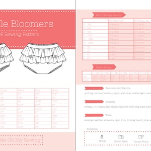 Ruffle Bloomers PDF Sewing Pattern - Etsy