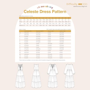 Celeste Dress PDF Sewing Pattern - Etsy