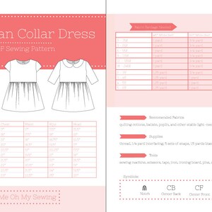 Peter Pan Collar Dress PDF Sewing Pattern - Etsy