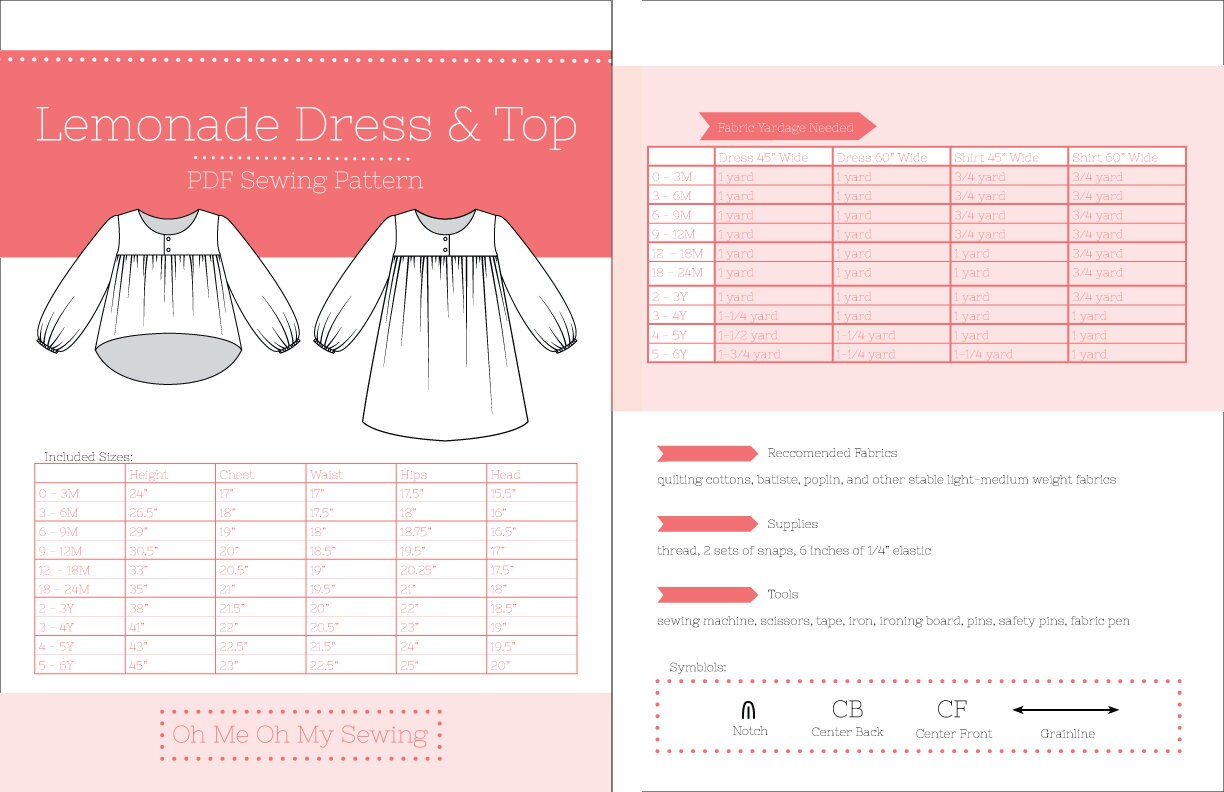 High Low Lemonade Top PDF Sewing Pattern - Etsy