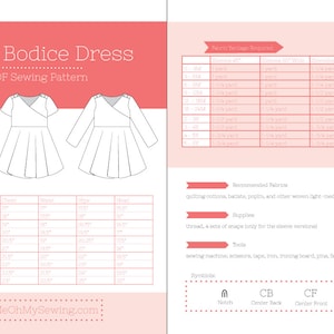 Wrap Bodice Dress PDF Sewing Pattern - Etsy