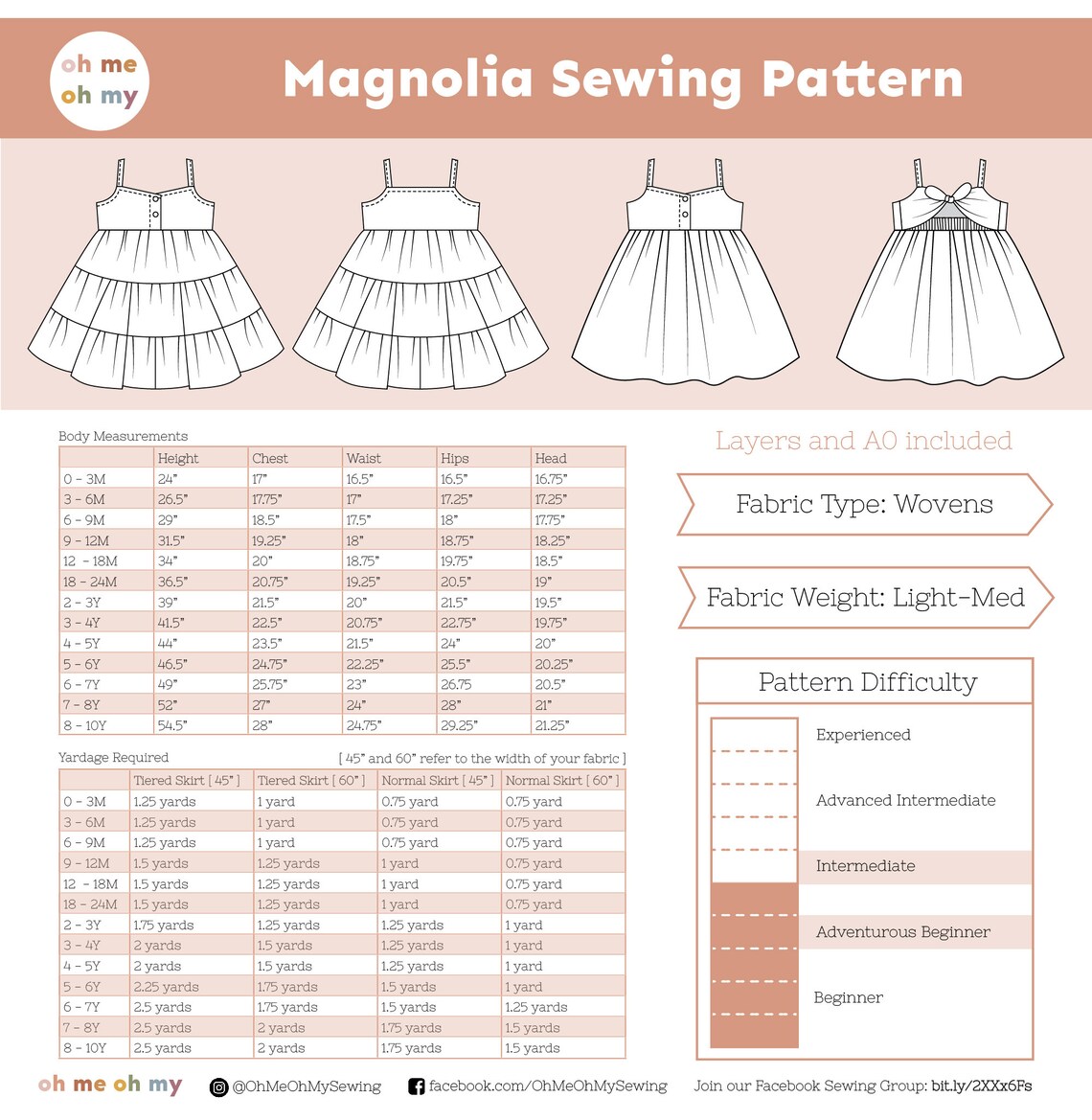 Magnolia Dress PDF Sewing Pattern - Etsy