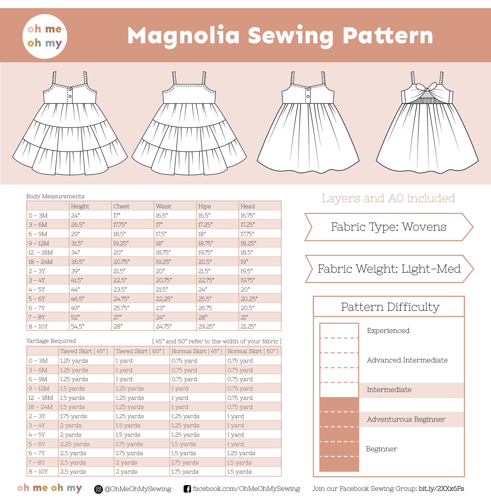 Magnolia Dress PDF Sewing Pattern - Etsy