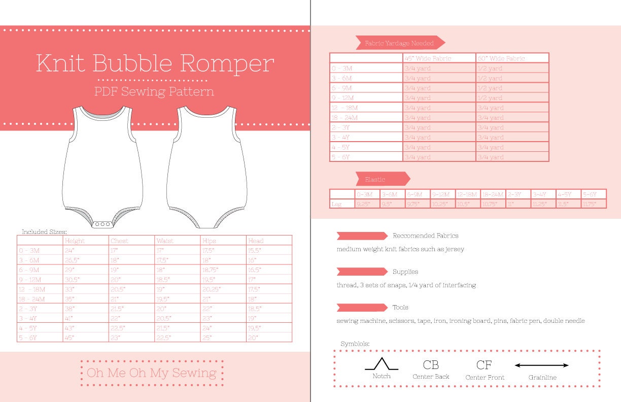 Knit Bubble Romper PDF Sewing Pattern - Etsy