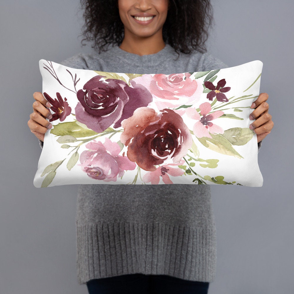 Almohada de ramo de rosa - Etsy España