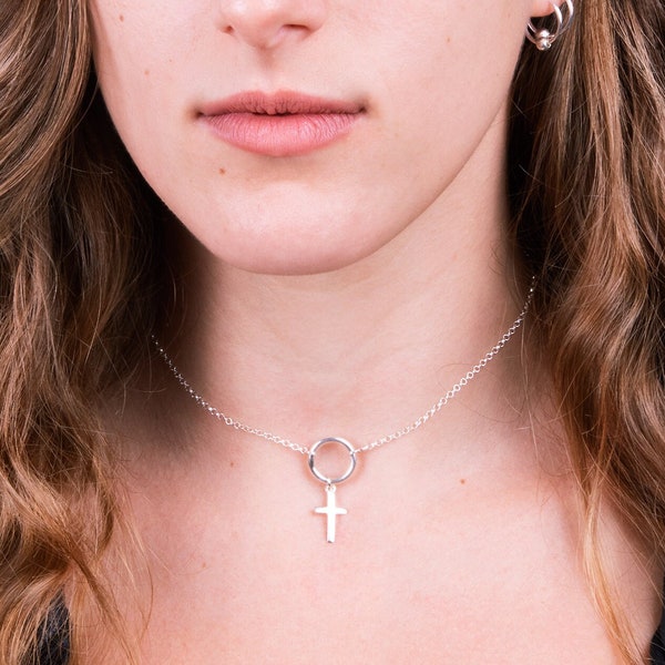 Cross Choker - Etsy