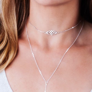 Celtic Choker, Elvish Necklace, Gold Choker Necklace, Celtic Knot ...