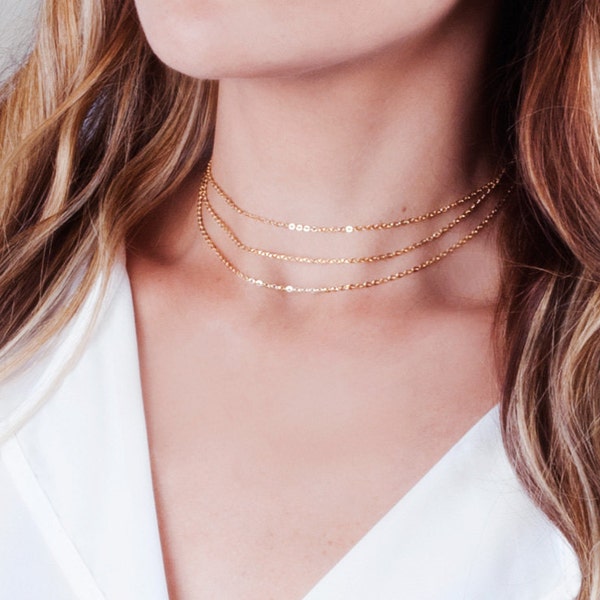 Triple Choker - Etsy