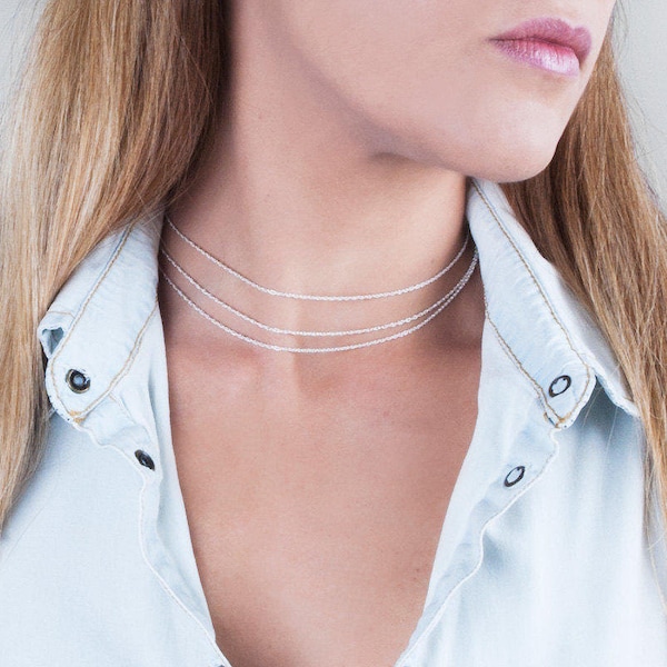 Triple Choker - Etsy