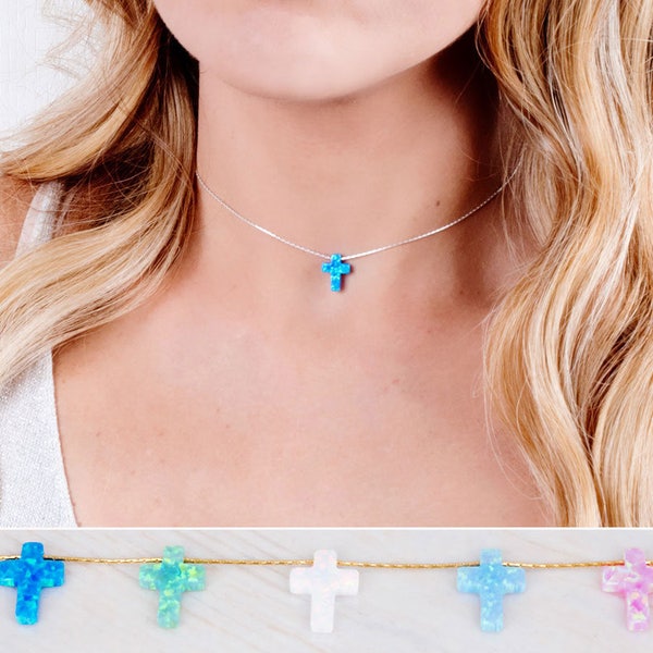 Cross Choker - Etsy